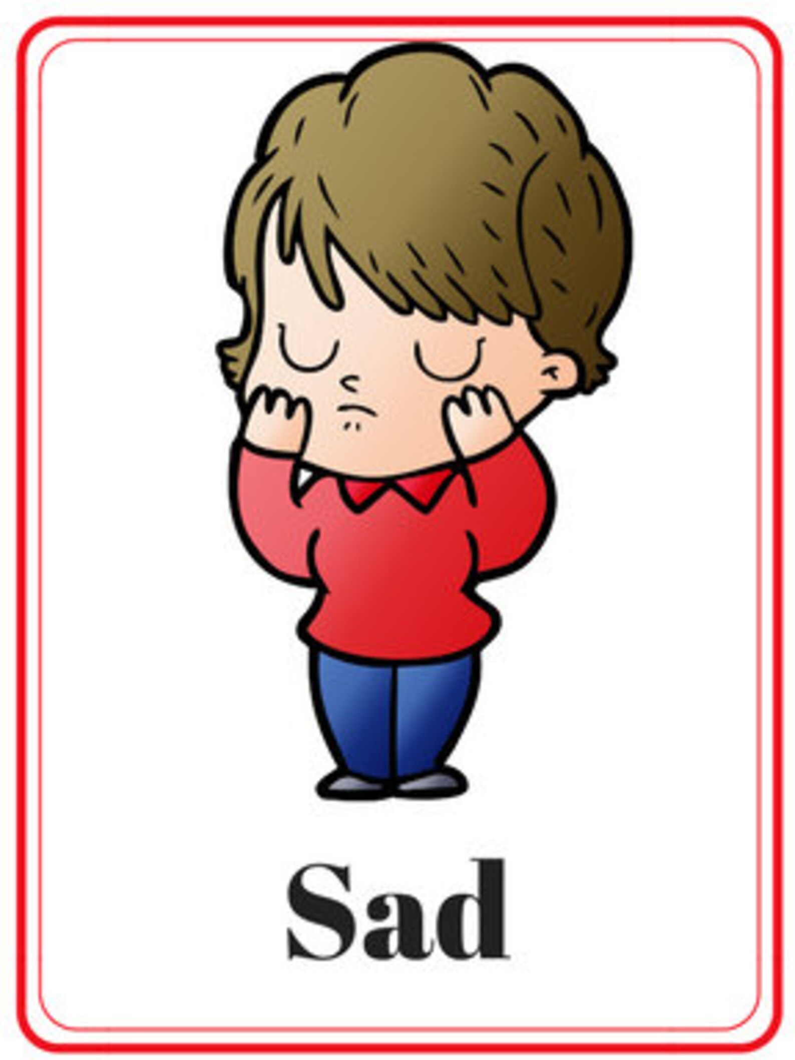 20 Emotions Feelings Flashcards Nursery Preschool Toddler | Etsy