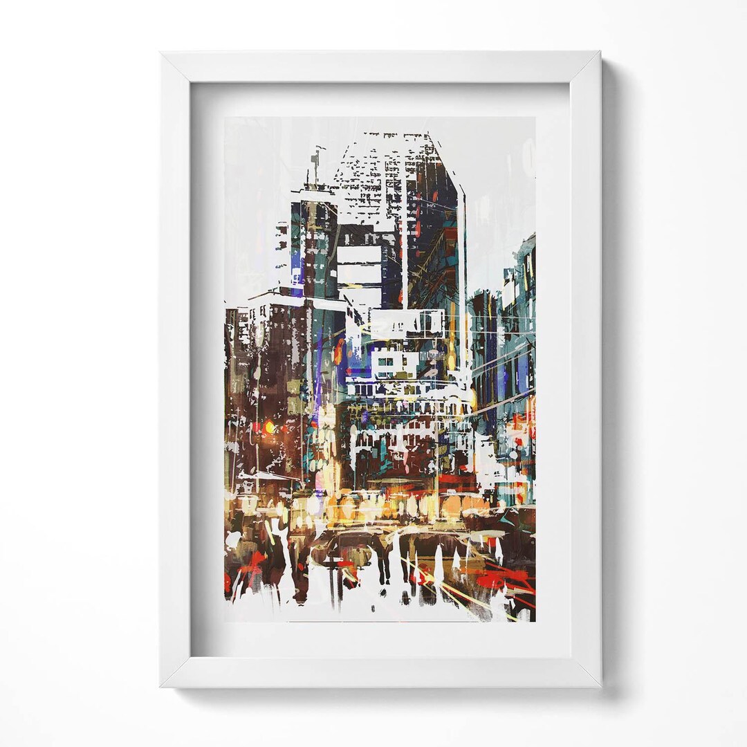 New York - A City Teeming With Life Wall Art in Frame, City Framed Art ...