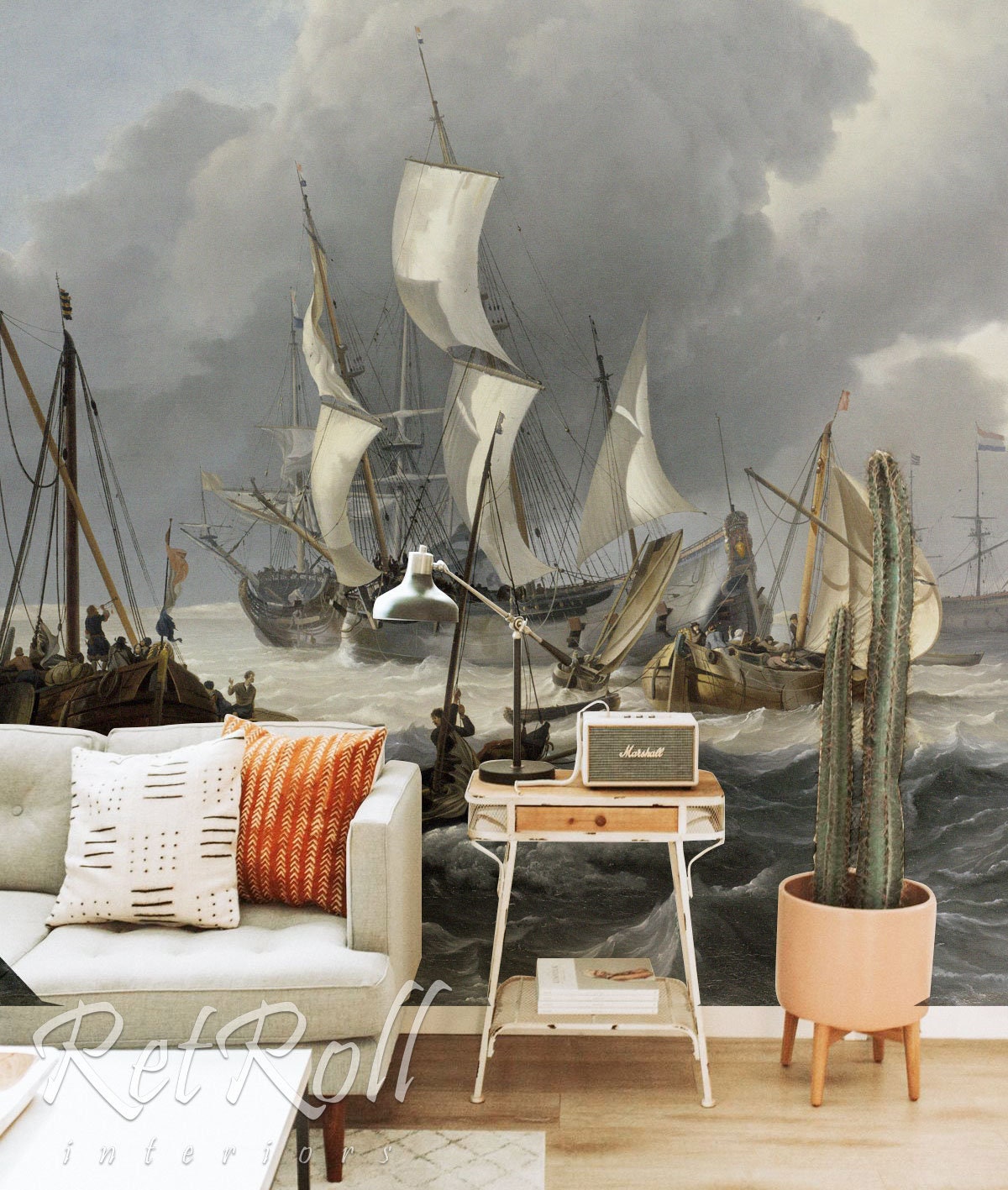 The Merchant Shipping Removable Wallpaper Design Wall | Etsy