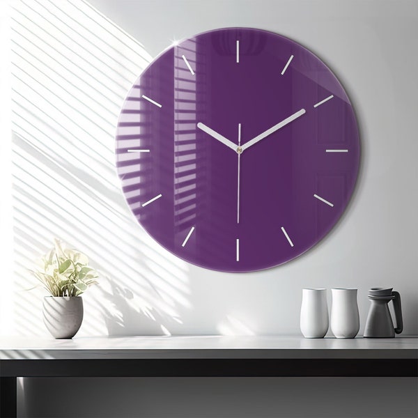 Purple Clock - Etsy
