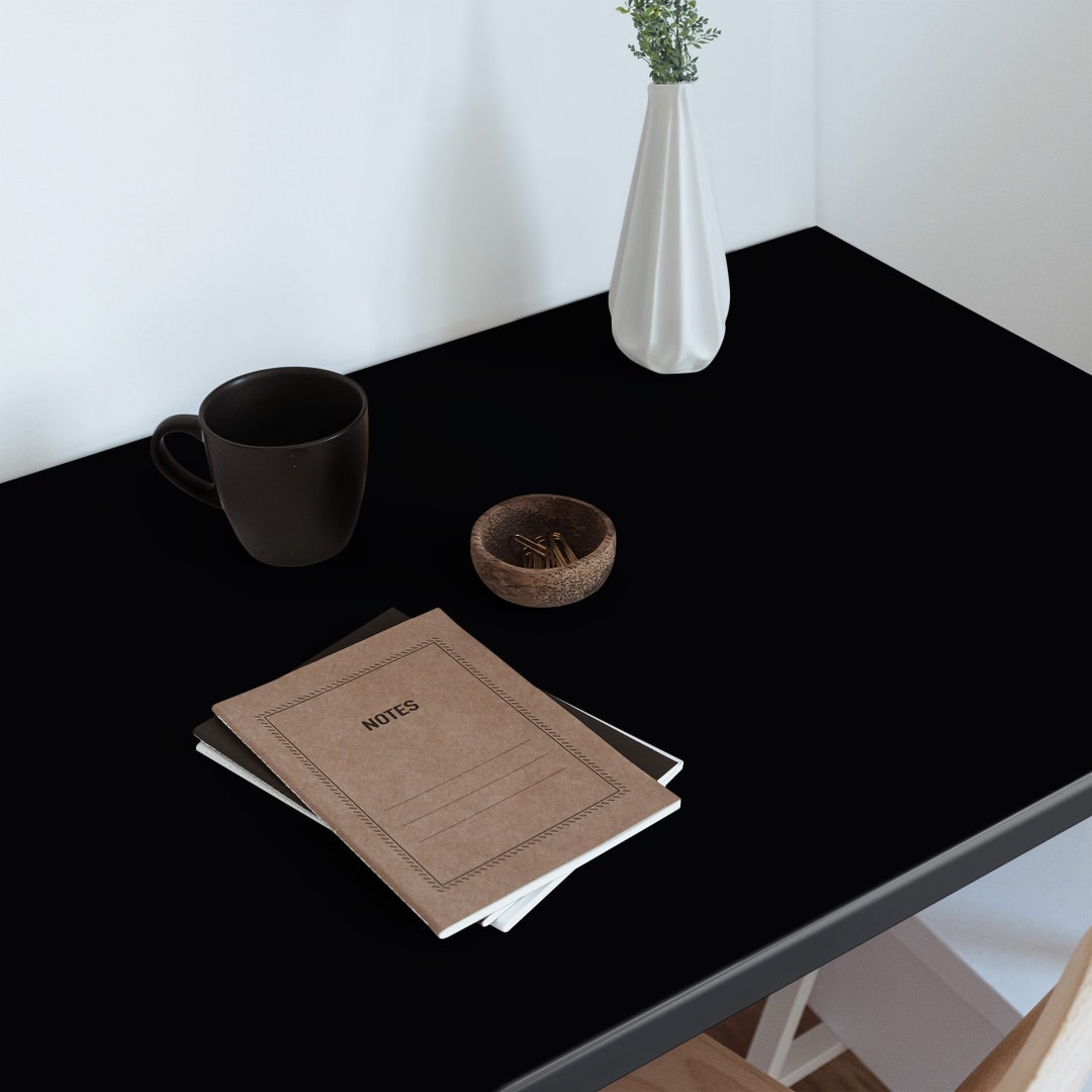 Black Color Furniture Veneer, Texture Adhesive Foils, Solid Color ...
