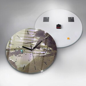 Robot and Samurai Fight Glass Clock, Blue Minimalistic Clock, Fantasy ...