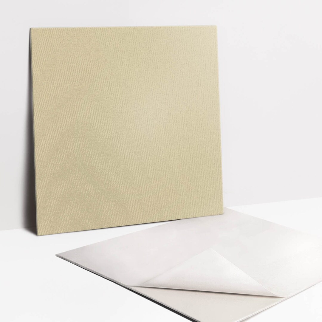 Beige Colour Tile Stickers, Peel and Stick Tiles, Solid Color Tile ...