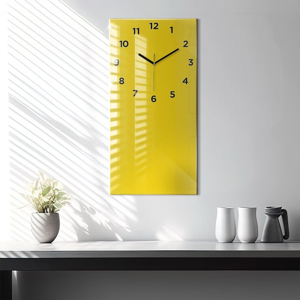 Yellow Wall Clock - Etsy