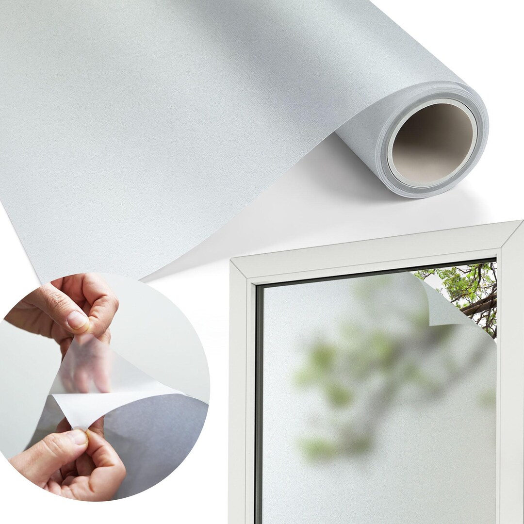 Privacy Window Film Matte Glass Decal, Decorative Frosted Wrap for Home ...
