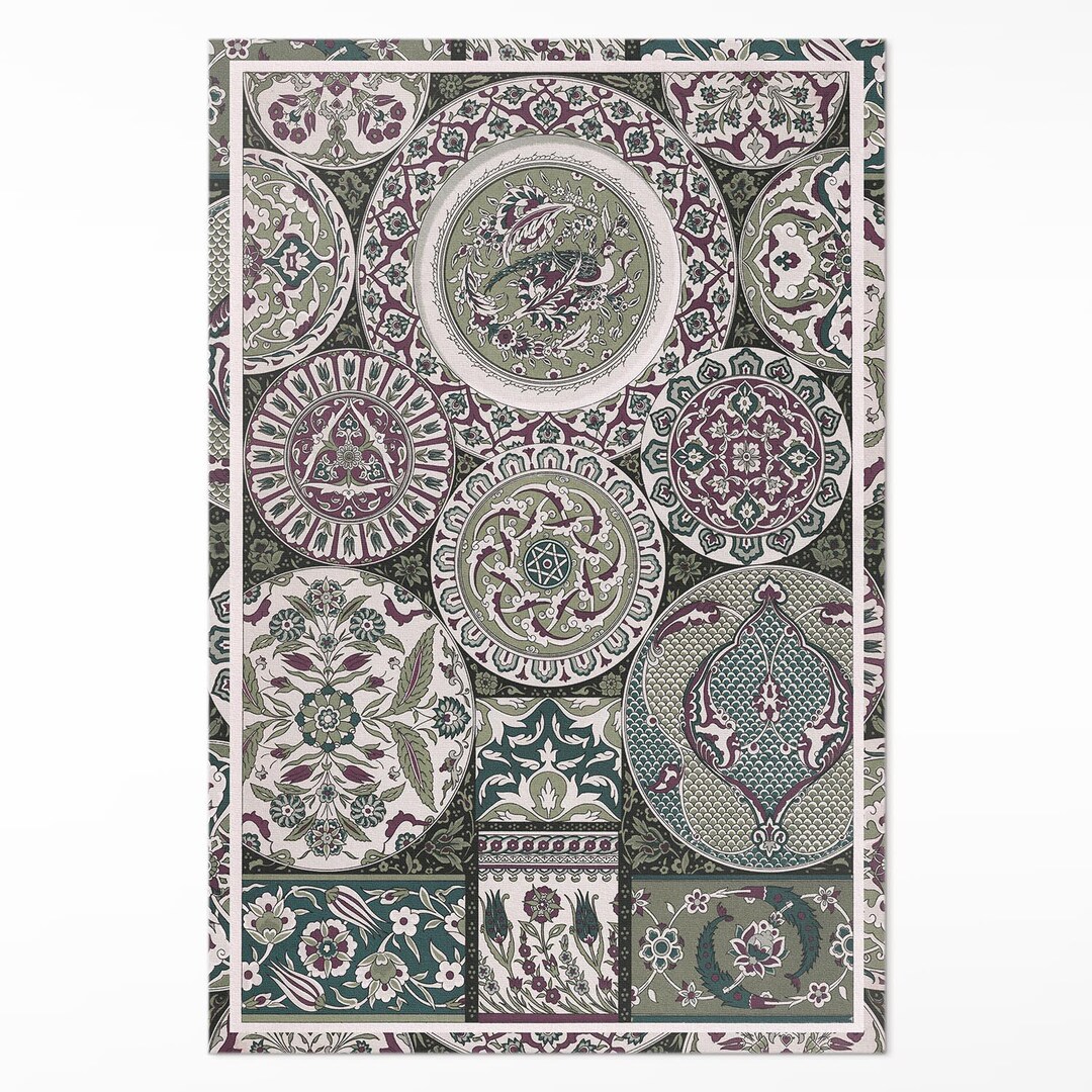 Mandalas by Albert Racinet Rug for Living Room, Patterns Vinyl Floor ...