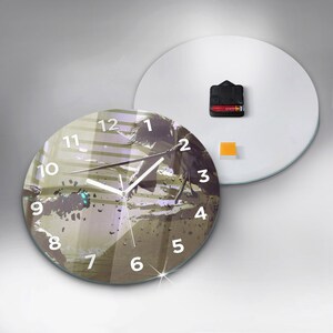 Robot and Samurai Fight Glass Clock, Blue Minimalistic Clock, Fantasy ...