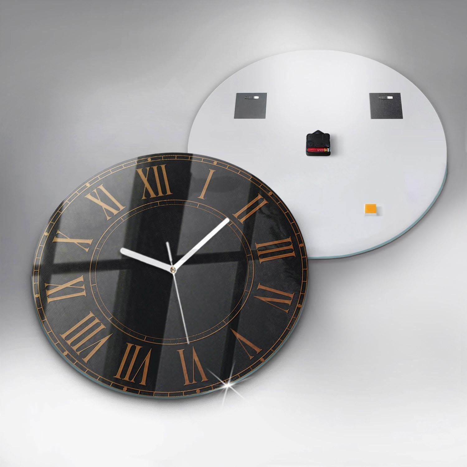 Clock Old Roman Numbers, Retro Look Black Hanging Clock, Unique Number ...