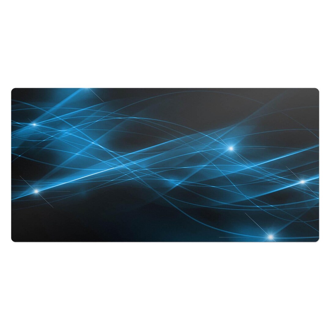 Luminous Lines Desk Mat, Blue Desk Pad, PVC Table Protectors ...