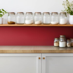 Red Colour Tile Stickers, Peel and Stick Tiles, Solid Color Tile ...