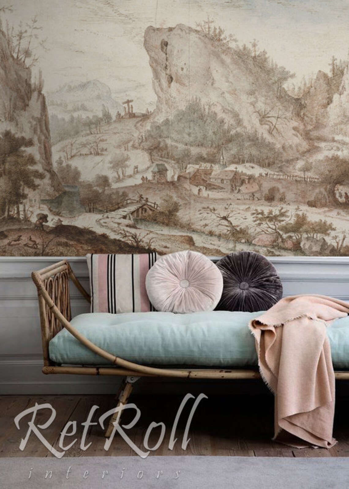 Alpine Landscape Removable Wallpaper Design Wall Covering - Etsy