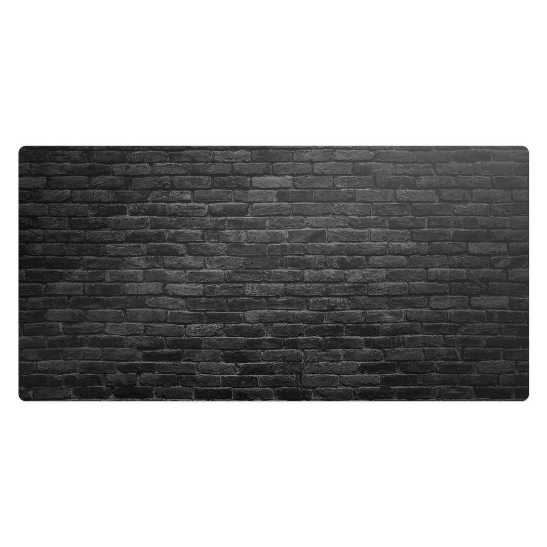 Brick Wall Desk Mat, Black Desk Pad, PVC Table Protectors, Textures ...