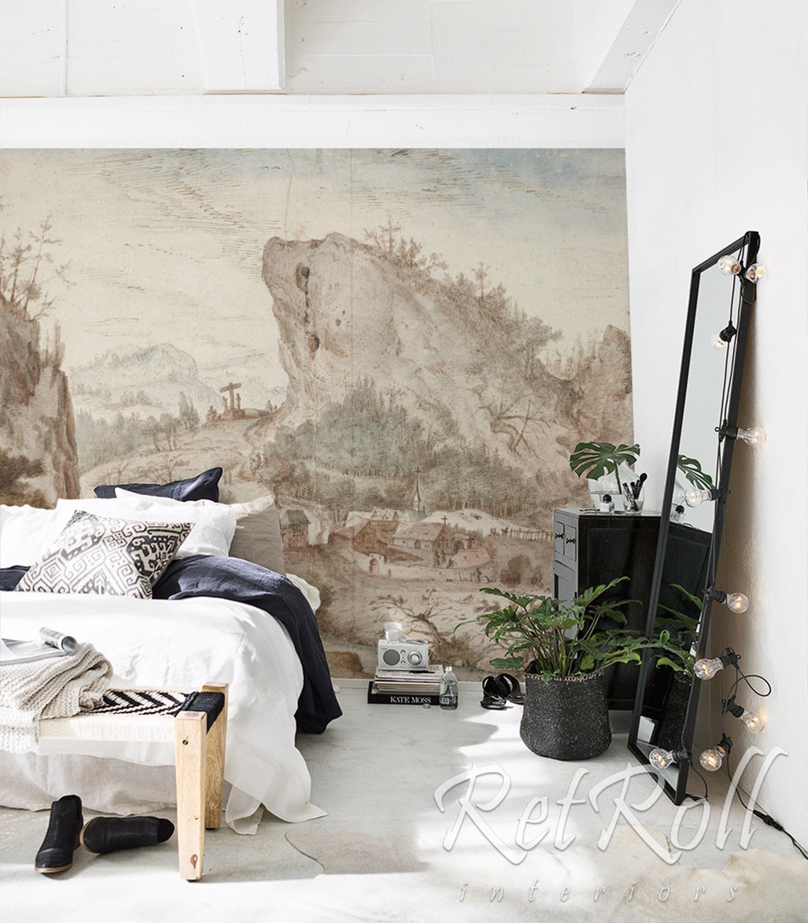 Alpine Landscape Removable Wallpaper Design Wall Covering - Etsy