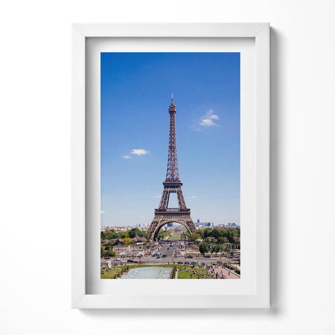 Landscape Eiffel Tower Paris France Art Print, Landscape Painting in ...
