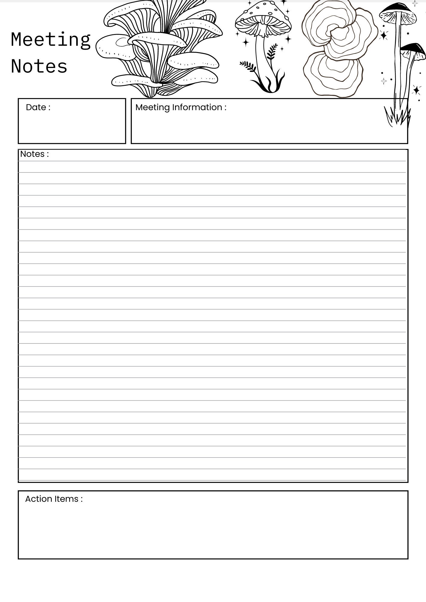 Note Taking Coloring Pages - Etsy