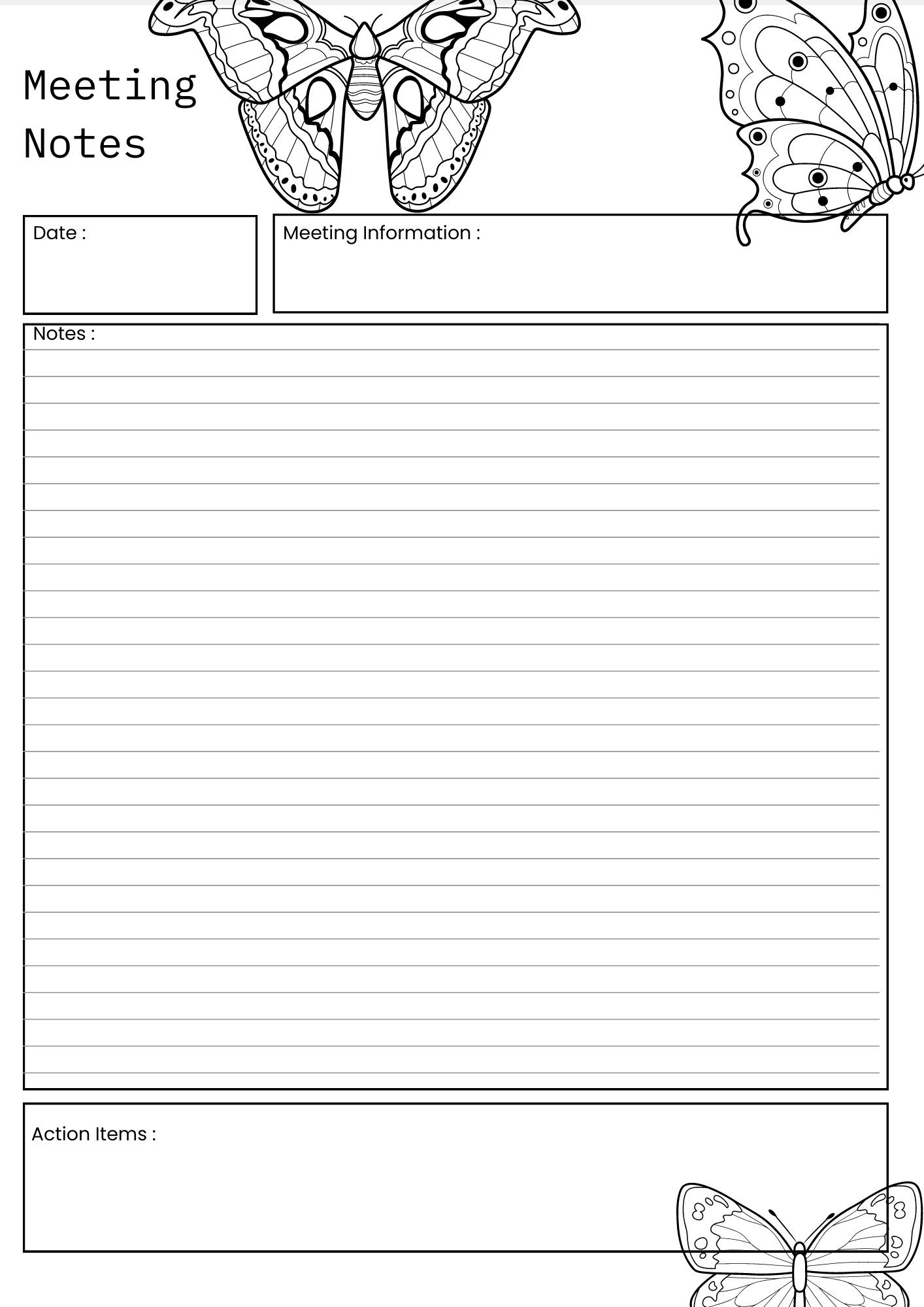 Note Taking Coloring Pages - Etsy