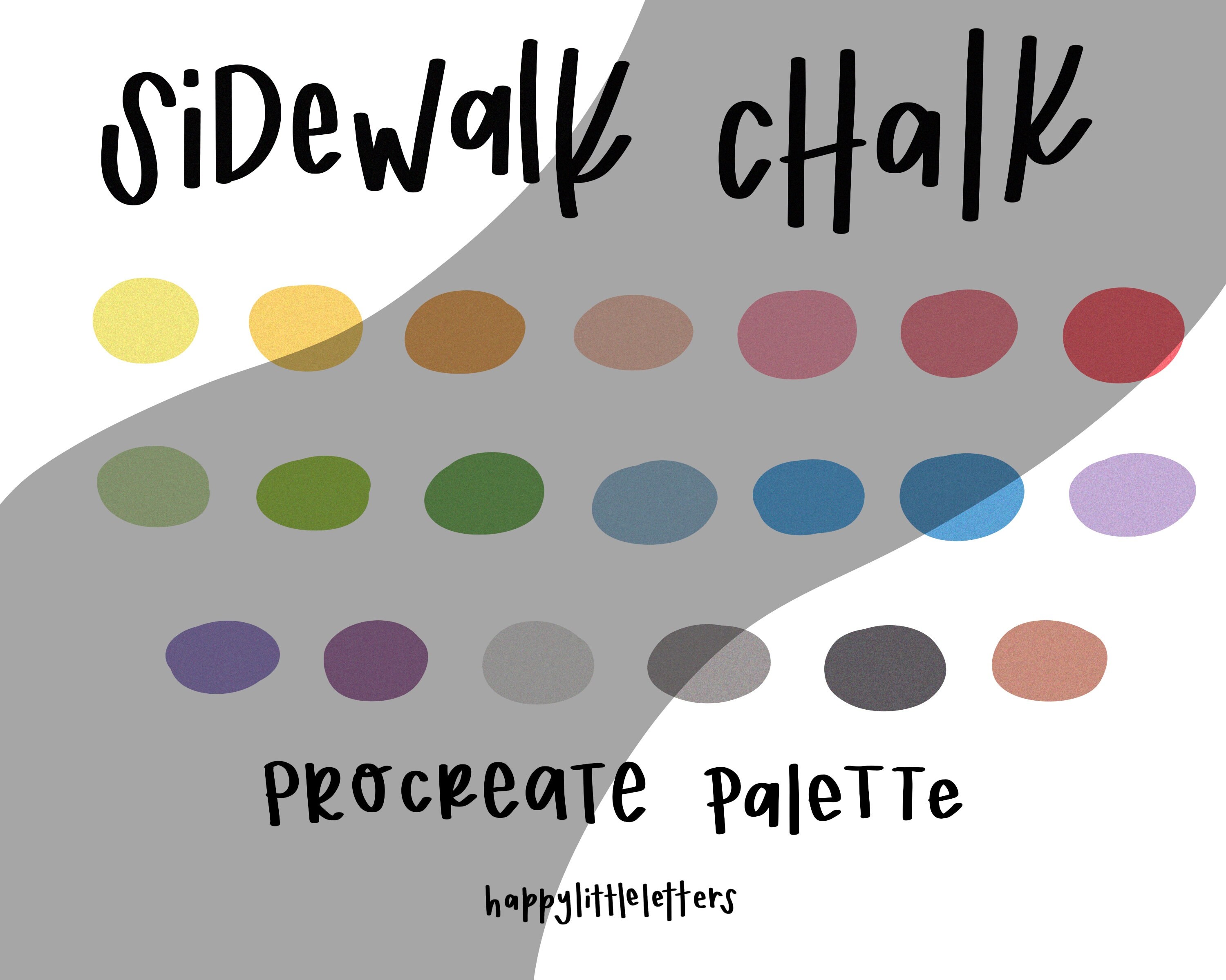 Sidewalk Chalk Procreate Color Palette | Instant Download | Pastel ...