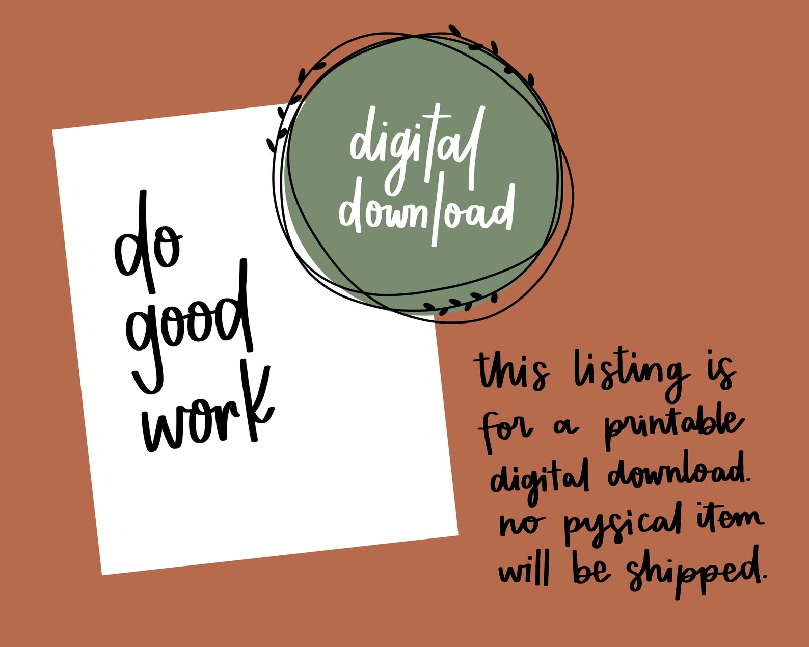 Do Good Work Digital Print | Printable Wall Art | Home Decor | Office ...