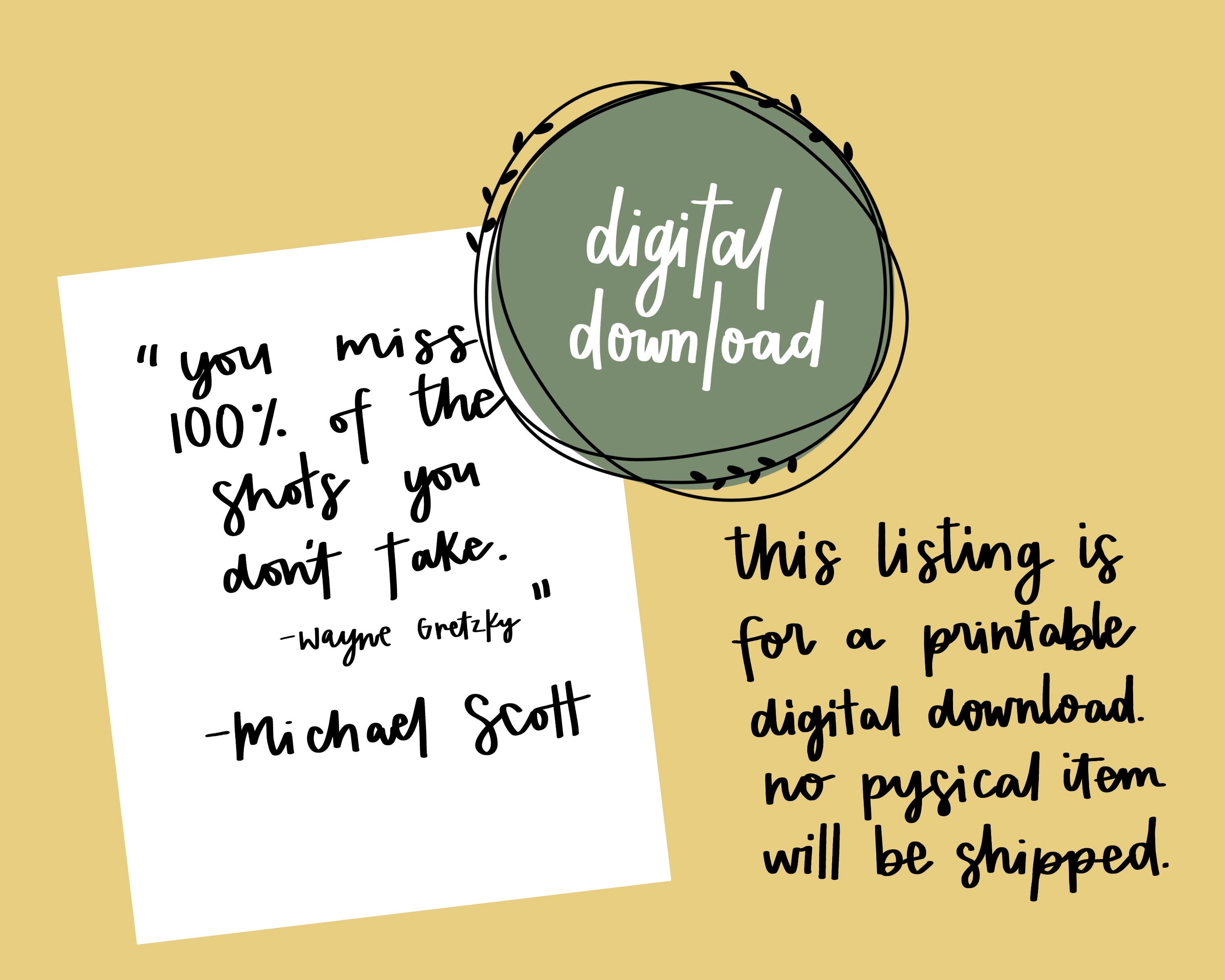 The Office Quote Digital Print Printable Wall Art Home - Etsy