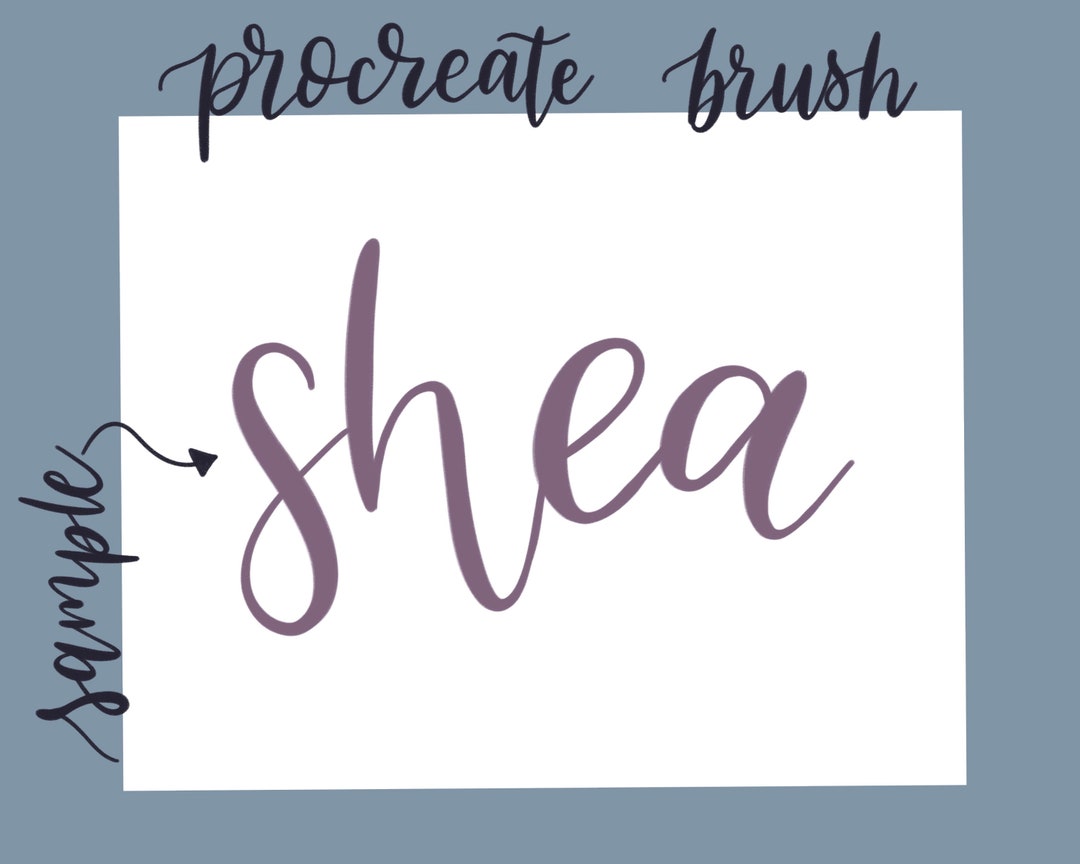Shea Procreate Brush for Digital Handlettering | Instant Download ...