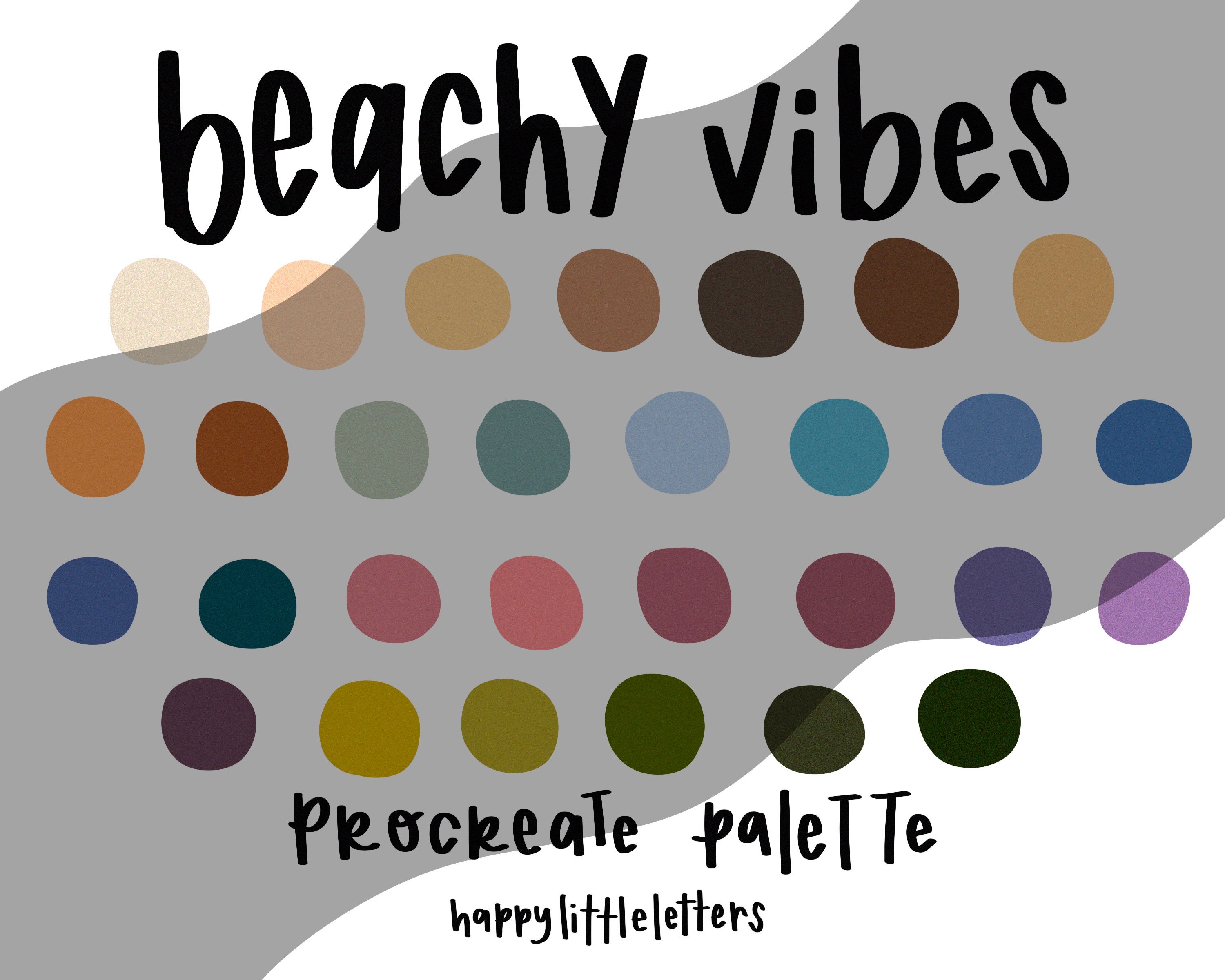 Beach Vibes Procreate Color Palette | Instant Download | Color Palette ...