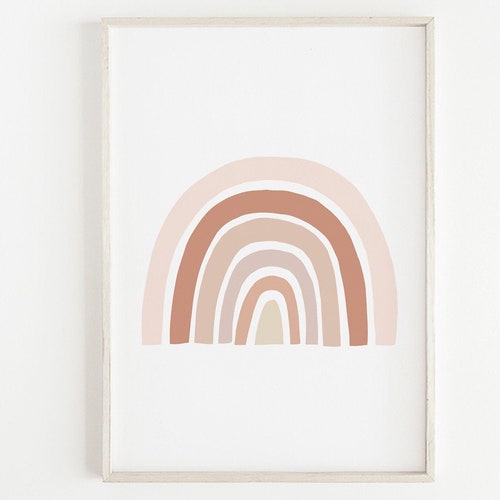 Rainbow Print Boho Rainbow Wall Art Kids Room Decor Boho - Etsy