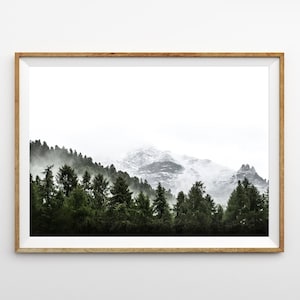 Forest Print Large Printable Art Mountain Print Nature Poster Landscape ...