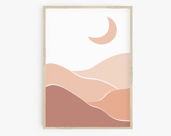 Moonscape Wall Art - Etsy