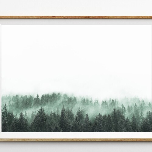 Mountain Print Forest Print Horizontal Large Wall Art Prints - Etsy