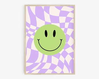 Smiley Face Checkerboard - Etsy
