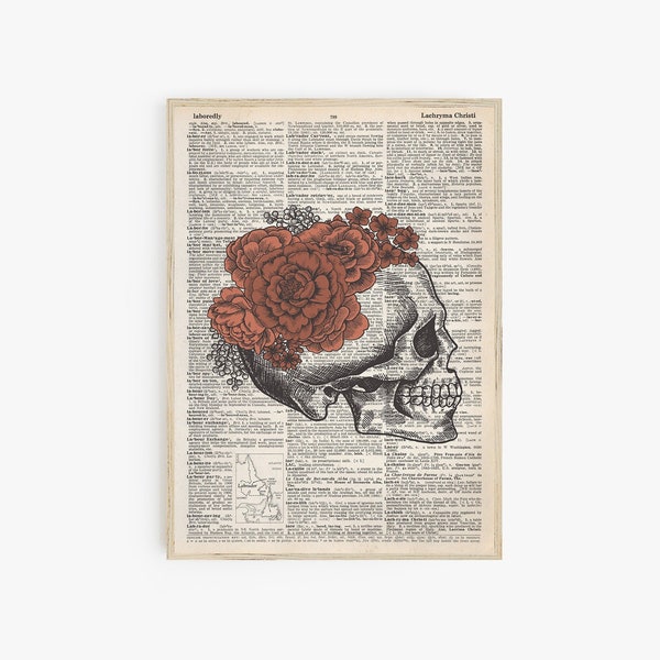 Skull Dictionary Art - Etsy