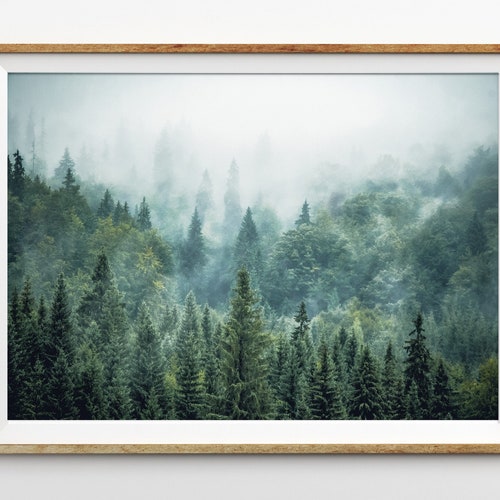 Mountain Print Forest Print Horizontal Large Wall Art Prints - Etsy