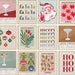 Retro Christmas Poster Bundle, Set of 12 Preppy Xmas Decor, Mid Century ...