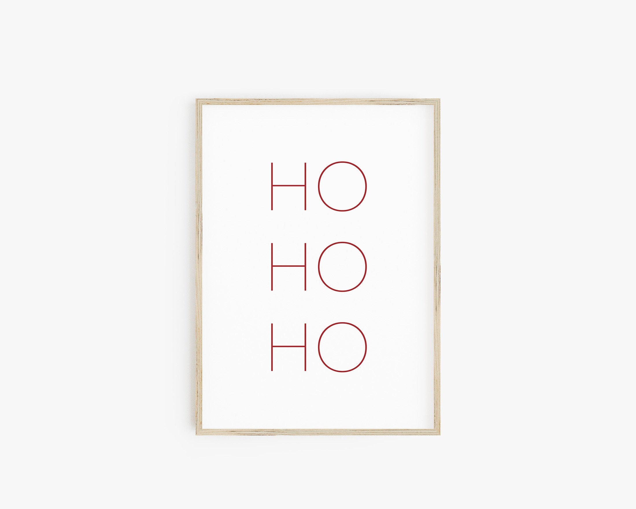 Ho Ho Ho Printable Sign Holiday Decor Digital Christmas Print | Etsy