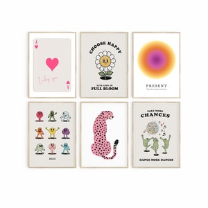 Trendy Gallery Wall Set 0f 17 Prints, Preppy Posters, Pink DIGITAL ...