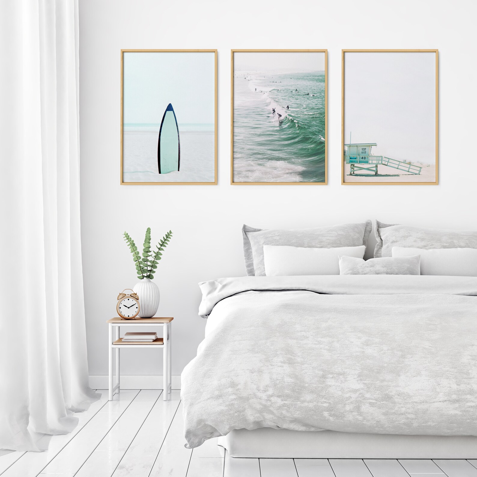 Set of 3 Beach Prints Surf Art Printable Wall Art Prints Beach Poster ...