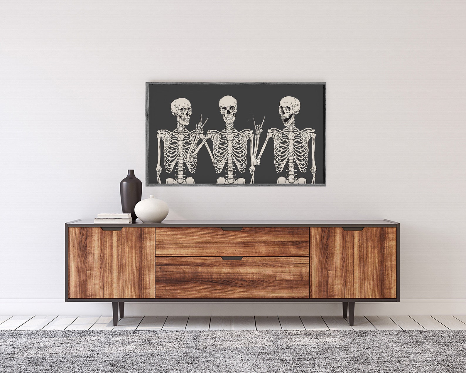 Halloween Samsung Frame TV Art Funny Skeletons Fall Art - Etsy