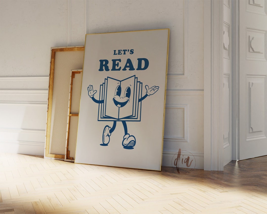 Reading Poster, Classroom Wall Decor, Let's Read Digital Download ...