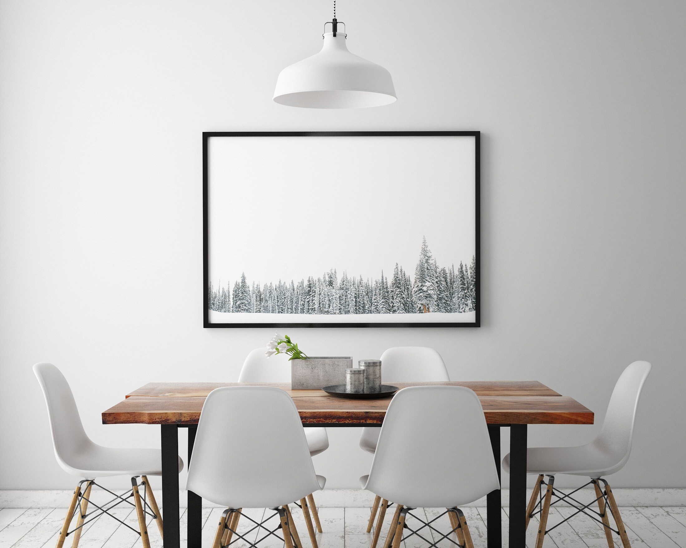 Horizontal Wall Art Winter Trees Print Landscape Photography Snow ...