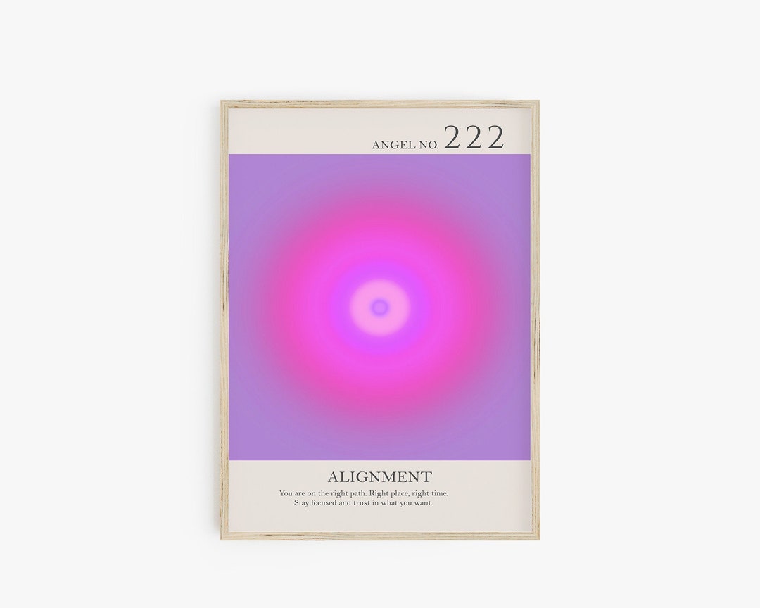 Angel Number 222, Aura Poster Print, Gradient Poster Indie Room Decor ...