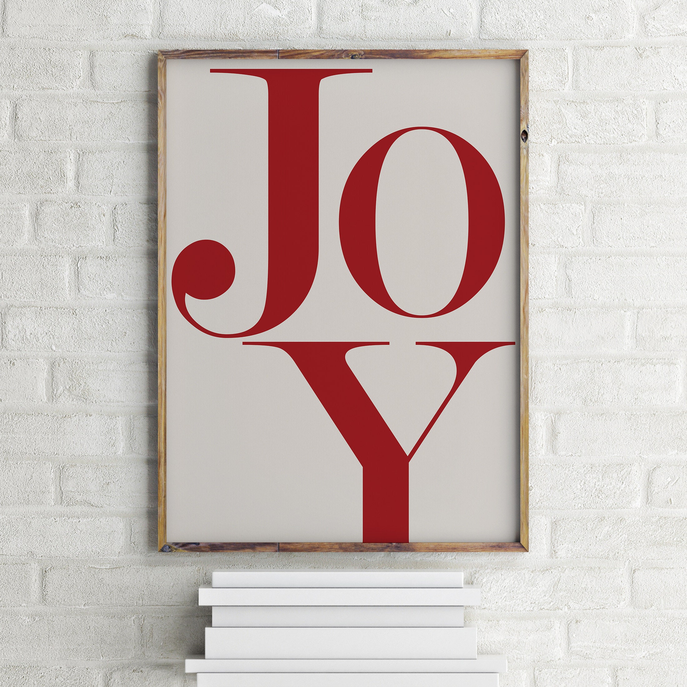 Retro Christmas Printable Joy Art Print Christmas Saying - Etsy