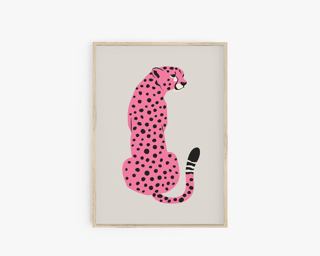Pink Cheetah Print, Leopard Poster Print, Preppy Room Decor, Boho Wall ...