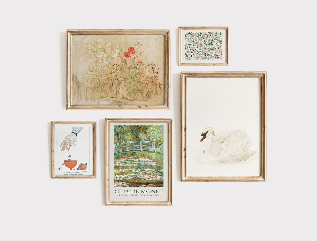 Coquette Print Set of 5 Digital Prints, Coquette Room Decor, Soft Girl ...