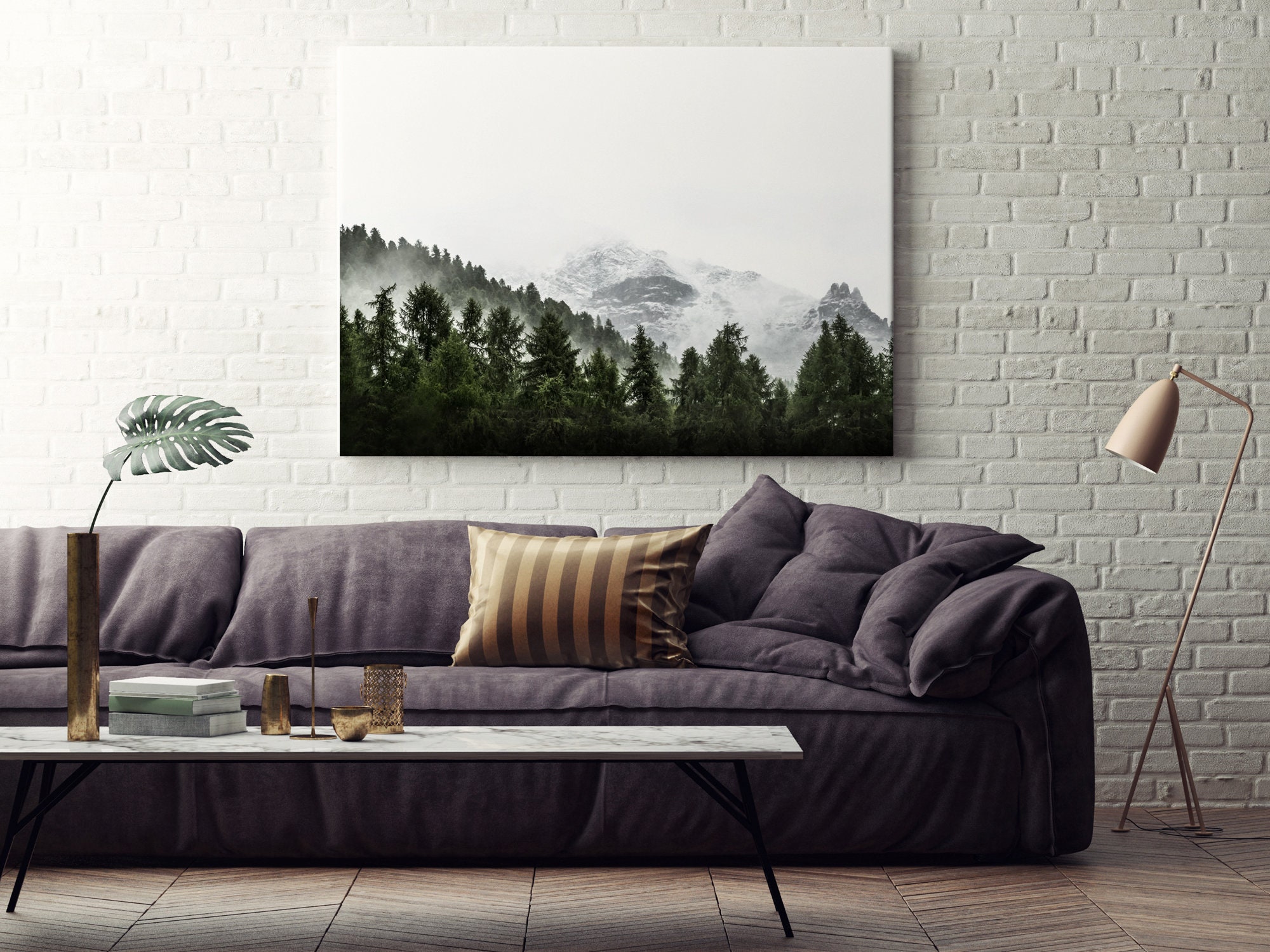 Forest Print Large Printable Art Mountain Print Nature Poster | Etsy