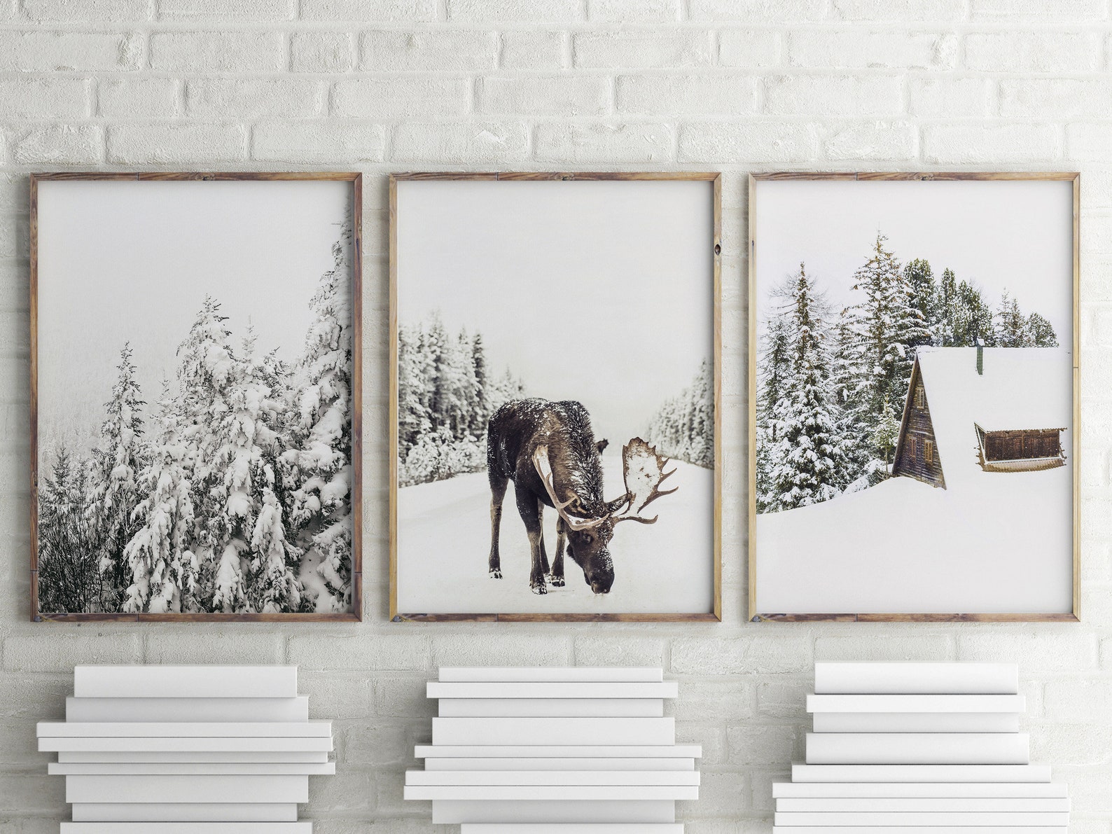 Winter Theme Set of 3 Prints Winter Decor Winter Photography Christmas ...