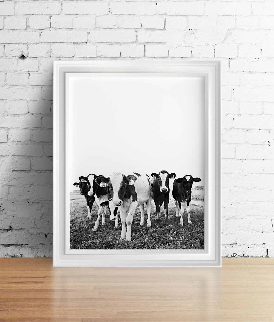 Set of 3 Farm Prints Cows Barn Hay Print Modern Farmhouse Decor Black ...