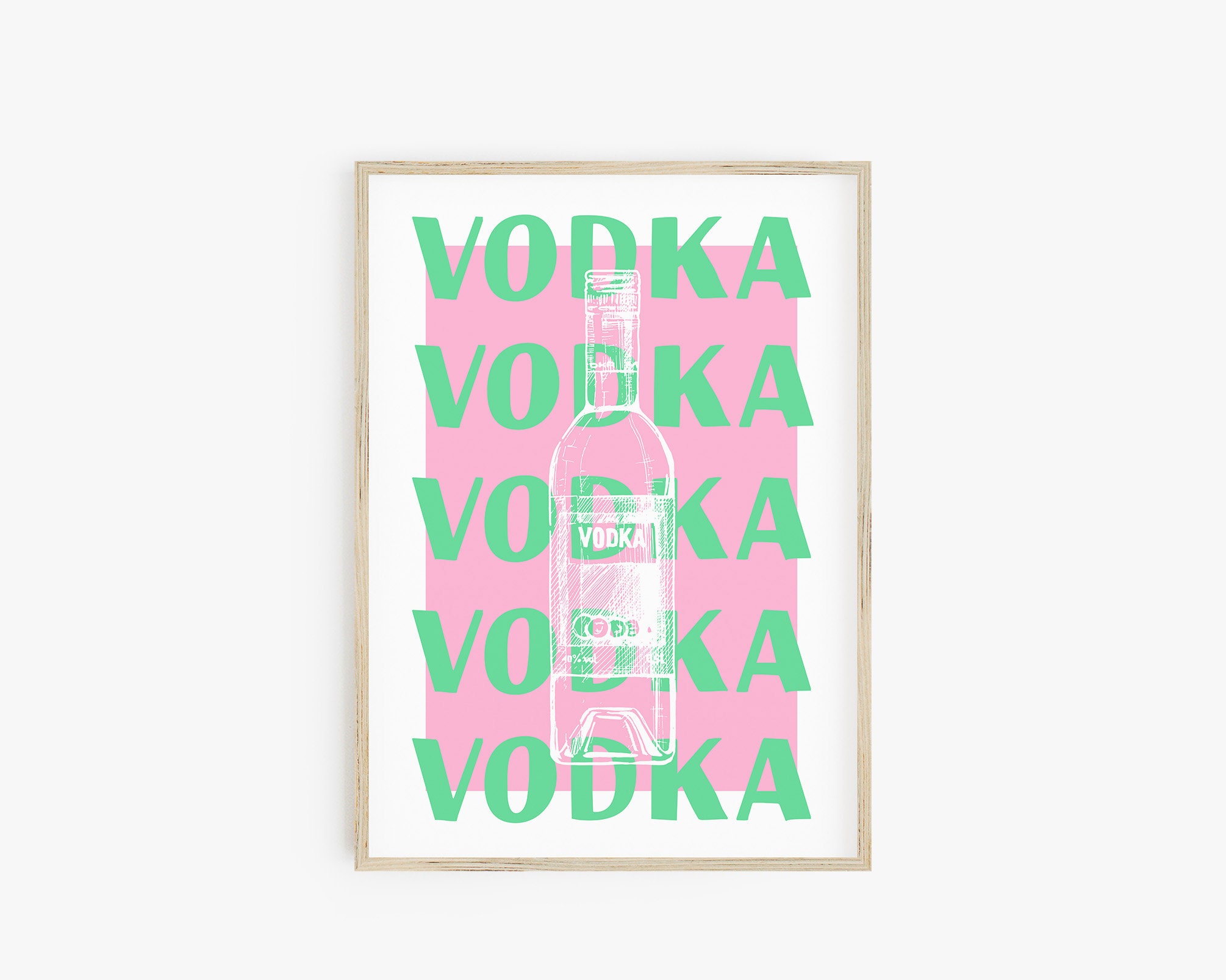 Cocktail Poster Set of 12, Preppy Room Decor, Colorful Bar Cart Prints ...