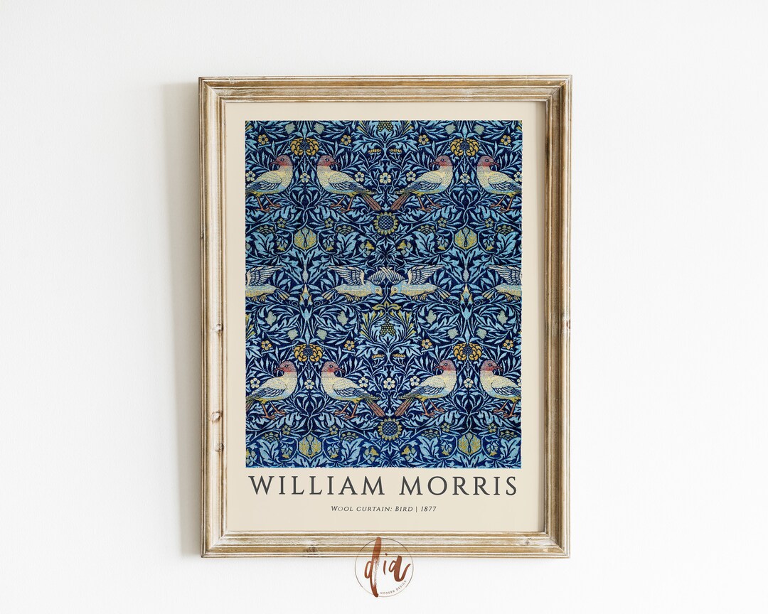 William Morris Bird Textile Print, Vintage Poster Digital Download ...