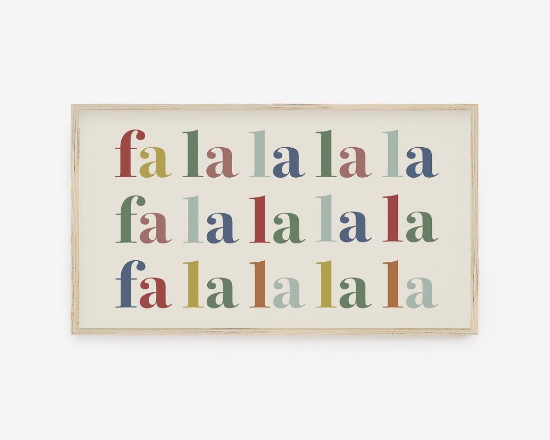 Falala Samsung Frame TV Art, Retro Christmas, Mid Century Modern ...