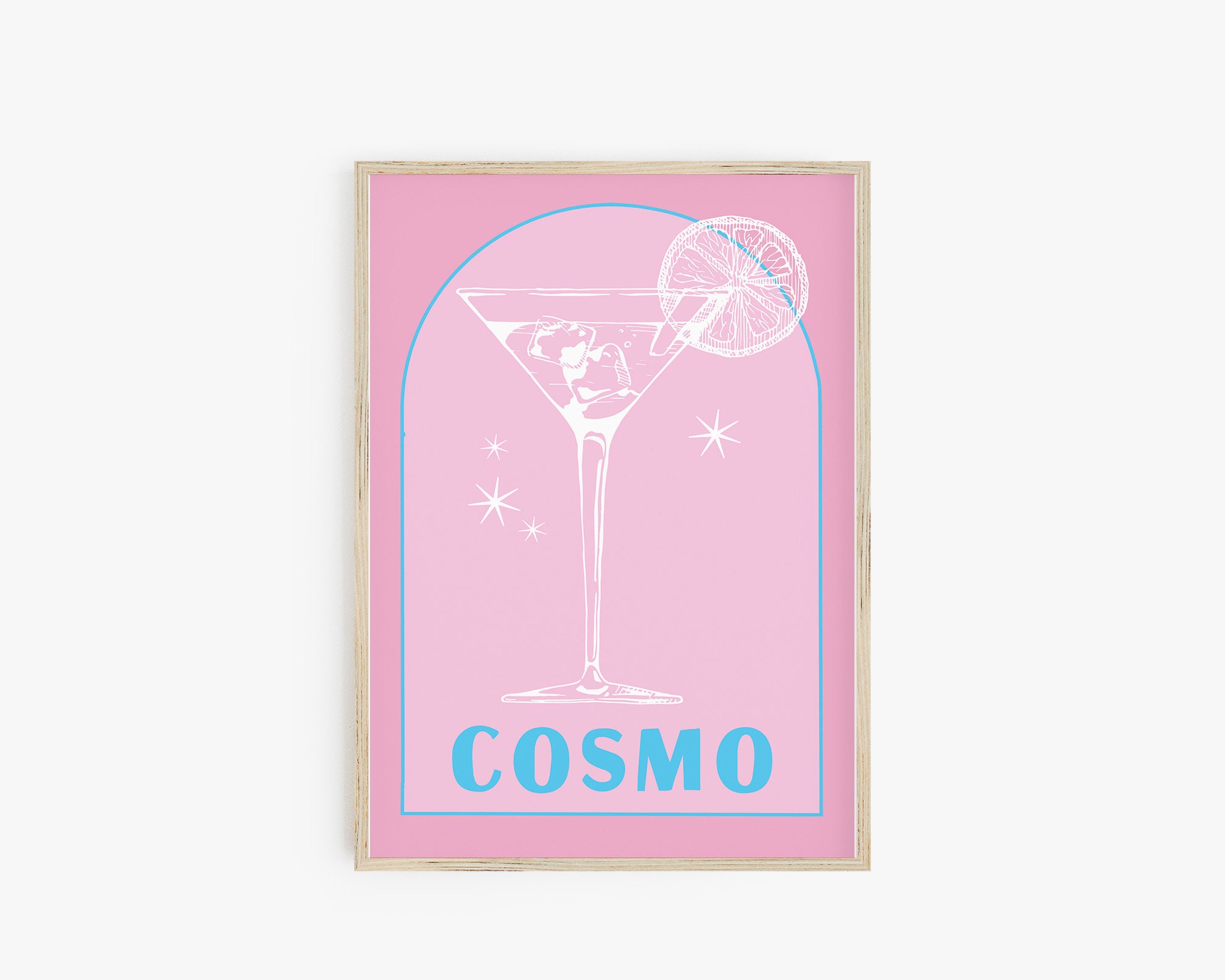 Cocktail Poster Set of 12, Preppy Room Decor, Colorful Bar Cart Prints ...